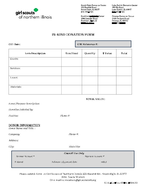 Forms and Documents | Girl Scouts of Northern Illinois